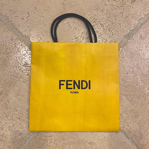 Fendi | Party Supplies | Fendi Yellow Shopping Bag | Poshmark
